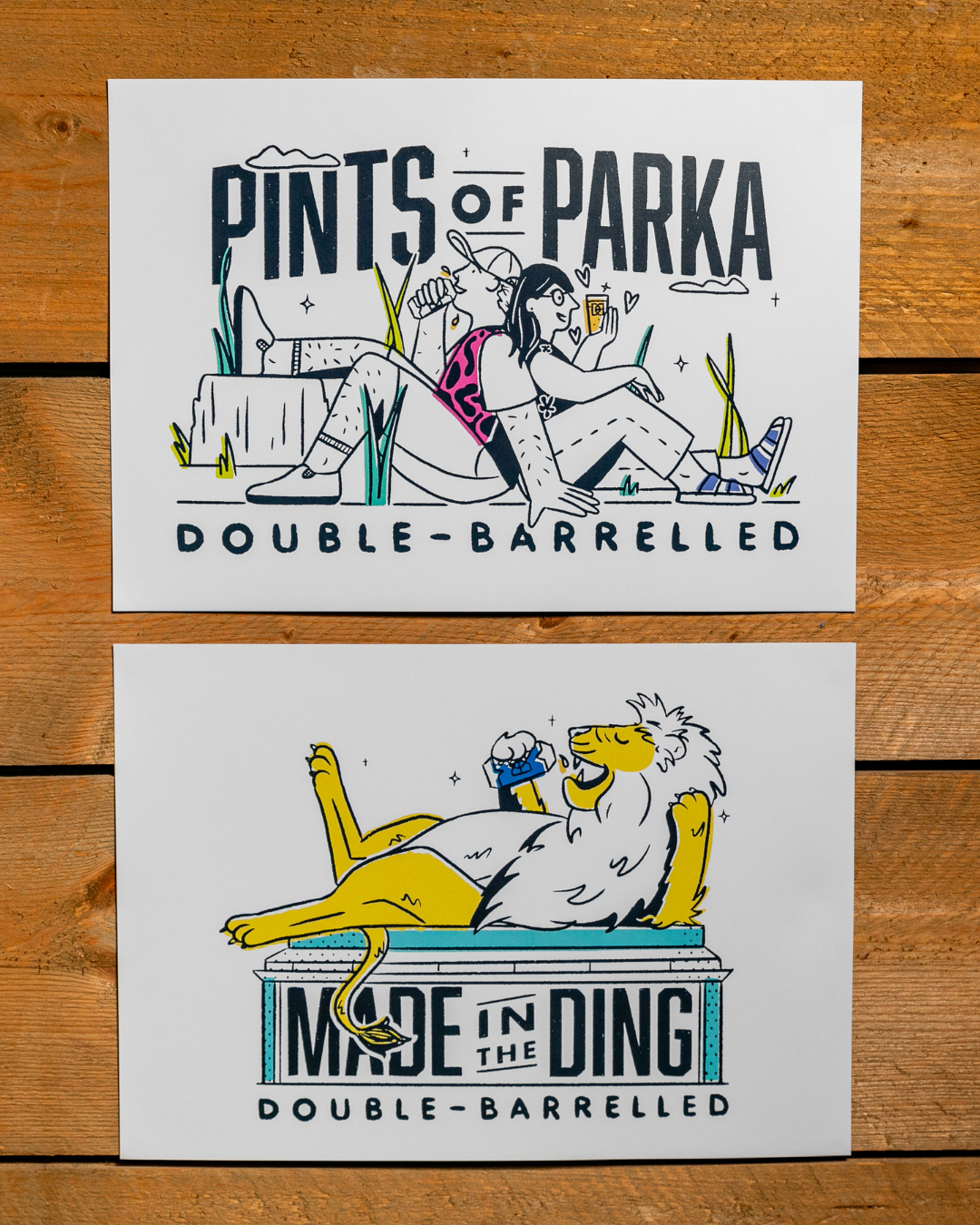 A3 Illustrated Craft Beer Prints | Double-Barrelled Brewery